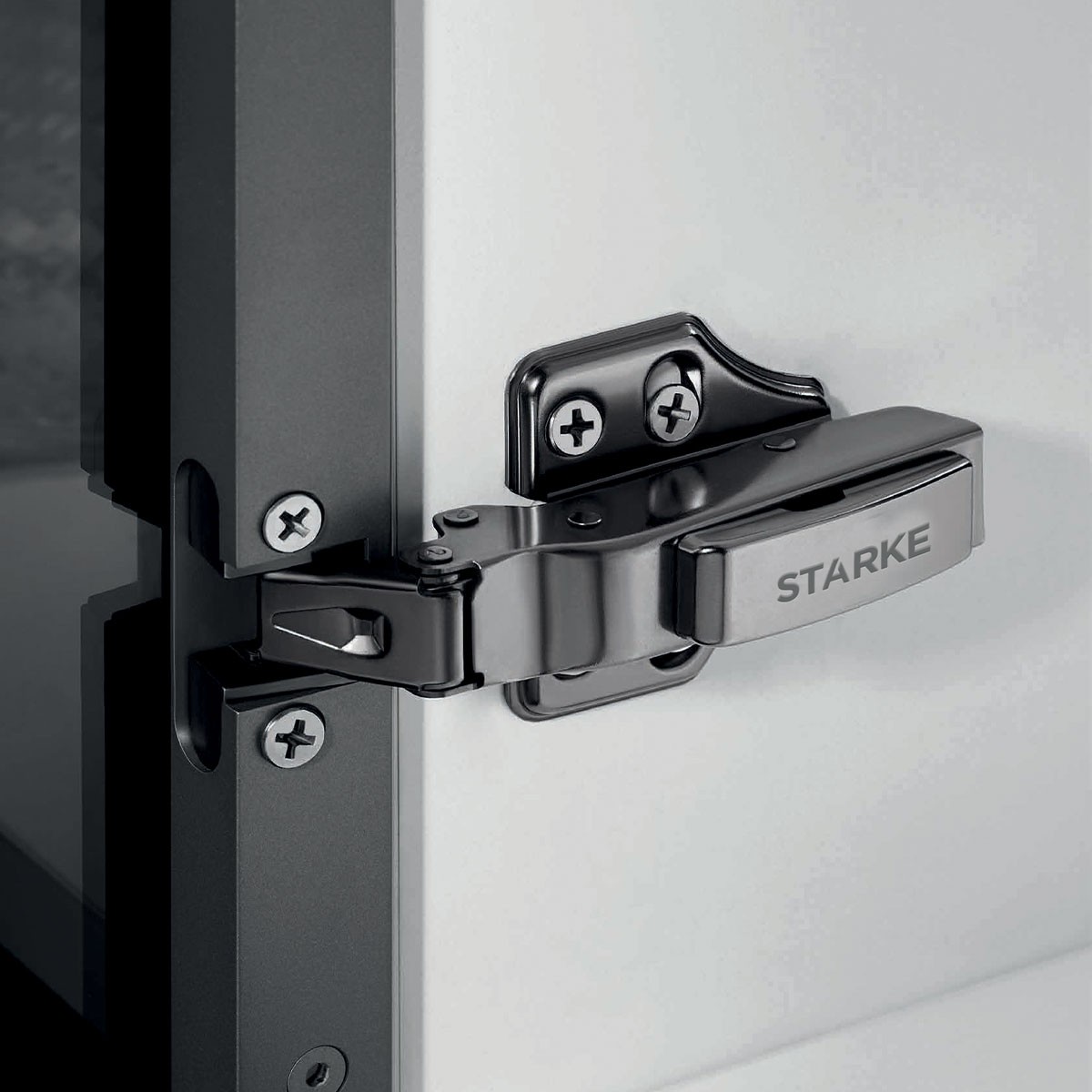 Starke Elite Series Fixed Mounted Hinge for Narrow Aluminum Frame